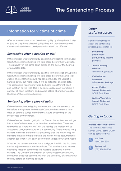 Sentencing process | ODPP